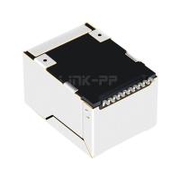 China LPJ19434BCNL SMT RJ45 connector Suppliers China 10/100 Base-T Green/Green LED Tab Up for sale