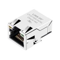 China LPJG19661AGNL 10/100 Base-T Yellow/Green LED Tab Up SMT RJ45 Connector Brands for sale