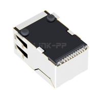 China LPJ19665ACNL 10/100 Base-T Tab Up Green/Green Led STM Integrated RJ45 Connector for sale