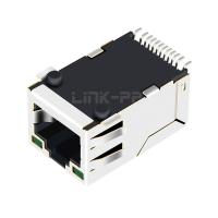 China LPJ19665ACNL 10/100 Base-T Tab Up Green/Green Led STM Integrated RJ45 Connector for sale