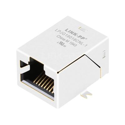 China MRJG-11S771TRS Compatible LINK-PP LPJG19018CNL-1 Tab Up Single Port SMT RJ45 Magjack Without Led for sale