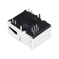 China Belfuse L829-1X1T-91 Compatible LINK-PP LPJK7001AONL 10/100 Base-T Low Profile RJ45 Magjack With LED Tab Up for sale