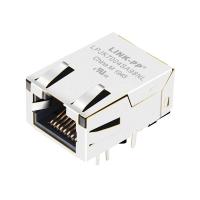 China Tyco 1368458-2 Compatible LINK-PP LPJK7004SA98NL 10/100 Base-T Orange&Green/Yellow LED Tab Up Low-Profile RJ45 Magjack for sale