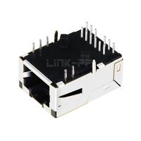 China LPJK7004A98NL 10/100 Base-T Low Profile RJ45 Magjack Tab Up Orange&Green/Yellow LED for sale