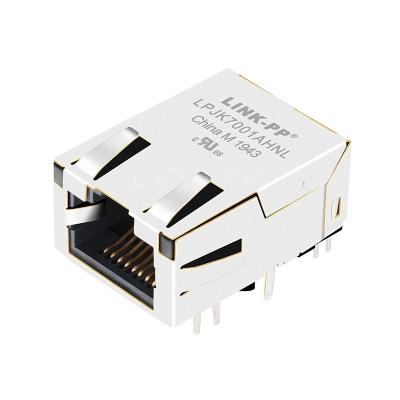 China LPJK7001AHNL 10/100 Base-T Low Profile rj45 Magjack Tab Up Green/Yellow LED for sale