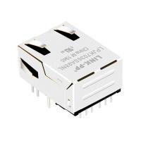 China Belfuse L830-1J1T-43 Compatible LINK-PP LPJK7036SA98NL 10/100/1000 Base-T Orange&Green/Yellow LED Tab Up Low-Profile RJ45 Patch Panel Jack for sale