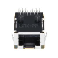 China LPJK7003A98NL 100/1000 Base-T Tab Up Low Profile RJ45 Jack Orange&Green/Yellow Led for sale