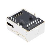 China LPJK7036A98NL 10/100/1000 Base-T Tab Up Low Profile Connector RJ45 Orange&Green/Yellow LED for sale