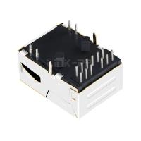 China LPJK7436AWNL 1000 Base-T Low Profile RJ45 FastJacks 1x1 Port Tab Up Green/Green LED for sale