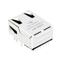 China LPJK9461A97NL 10G Base-T Single Port Low Porfile Magnetics RJ45 Connector Tab UP Yellow&Green/Green Led for sale