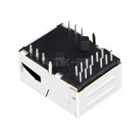 China Pulse JT4-1108HL Compatible LPJK9002A83NL 10G Base-T Single Port Low Porfile RJ45 Connector for sale
