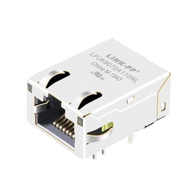 China LPJK9072A110NL 10G Base-T Low Profile Ethernet RJ45 Magjack Tab Up Yellow&Green/Green Led for sale