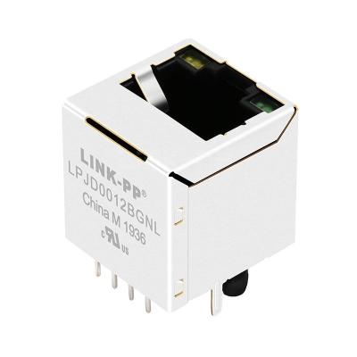 China X Multiple XRJV-11-01-8-8-1-MD12 Compatible LINK-PP LPJD0012BGNL 10/100 Base-T Yellow/Green LED Vertical RJ45 Jack With Magnetics for sale