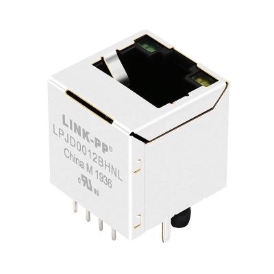 China Pulse  J1AT11ZCC2 Compatible LINK-PP LPJD0012BHNL 10/100 Base-T Green/Yellow LED Vertical Integrated RJ-45 Connector for sale