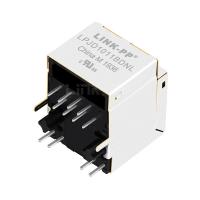 China Halo HFJV1-2450-L21RL Compatible LINK-PP LPJD1011BDNL 10/100 Base-T Yellow/Green LED Vertical rj45 through connector for sale