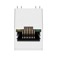 China Halo HFJV1-2450-L21RL Compatible LINK-PP LPJD1011BDNL 10/100 Base-T Yellow/Green LED Vertical rj45 through connector for sale