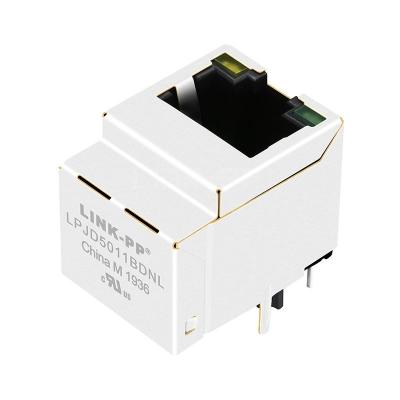 China Halo HFJV1-E2450-L12RL Compatible LINK-PP LPJD5011BDNL 10/100 Base-T Vertical RJ45 Connector Yellow/Green LED for sale