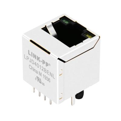 China Belfuse SI-46014-F Compatible LINK-PP LPJD4012BENL 10/100 Base-T Green/Yellow LED Vertical RJ45 Connector Port for sale