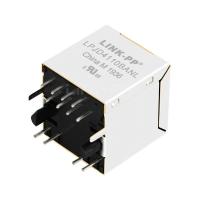 China Hanrun HR951180AE Compatible LINK-PP LPJD4110BANL 10/100 Base-T Yellow/Green LED Vertical RJ45 Connector Port for sale