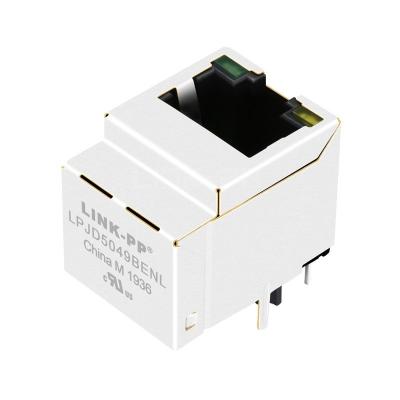 China WE 7499210123 Compatible LINK-PP LPJD5049BENL 10/100 Base-T Green/Yellow LED Vertical Industrial RJ45 Ethernet Connector With Rectifier Diode for sale