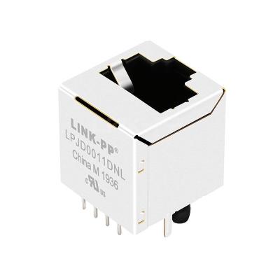China YDS 51F-1202ND2NL Compatible LINK-PP LPJD0011DNL 10/100Base-T Without  LED Vertical Industrial RJ45 Ethernet Connector for sale