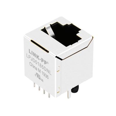 China BS-RV30289 Compatible LINK-PP LPJD0185DNL 10/100 Base-T Without LED Vertical RJ45 Board for sale
