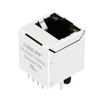 China LPJD0017BBNL 10/100 Base-T Green/Yellow LED Vertical Integrated RJ45 Connector for sale
