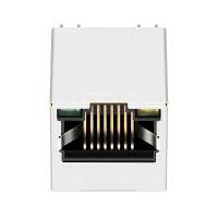 China LPJD0017BBNL 10/100 Base-T Green/Yellow LED Vertical Integrated RJ45 Connector for sale