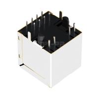 China LPJD0017BBNL 10/100 Base-T Green/Yellow LED Vertical Integrated RJ45 Connector for sale