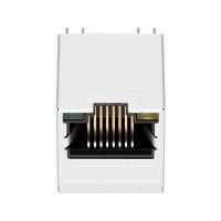 China LPJD5049BENL 10/100 Base-T Green/Yellow LED PoE+ Vertical Industrial RJ45 Ethernet Connector With Rectifier Diode for sale