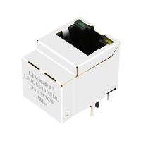 China LPJD5049BENL 10/100 Base-T Green/Yellow LED PoE+ Vertical Industrial RJ45 Ethernet Connector With Rectifier Diode for sale