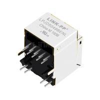 China LPJD5049BENL 10/100 Base-T Green/Yellow LED PoE+ Vertical Industrial RJ45 Ethernet Connector With Rectifier Diode for sale