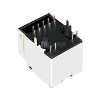 China LPJD5049BENL 10/100 Base-T Green/Yellow LED PoE+ Vertical Industrial RJ45 Ethernet Connector With Rectifier Diode for sale