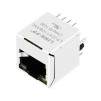 China LPJD4110BANL 10/100 Base-T Yellow/Green LED 1x1 Port Vertical RJ45 Connector for sale