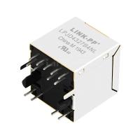 China LPJD4327B4NL 10/100 Base-T POE Vertical RJ45 Integrated Connector With Green&Yellow/Green&Yellow LEDs for sale