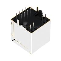 China LPJD0012BGNL 10/100 Base-T Top Entry Vertical RJ45 Jack With Magnetics Yellow/Green LED for sale