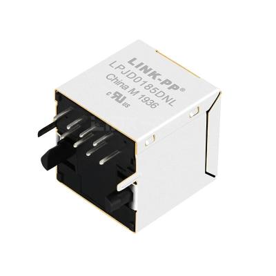 China LPJD0185DNL 10/100 Base-T Without LED Vertical RJ45 Jack Top Entry for sale