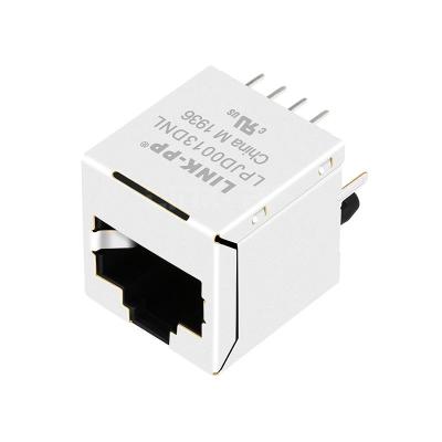 China LPJD0013DNL Without LED Vertical RJ45 FastJack With 10/100 Base-T Integrated Magnetics for sale