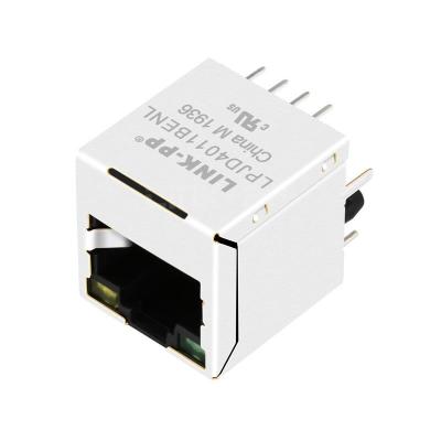 China LPJD4011BENL 10/100 Base-T Vertical RJ45 Magnetic Jack Green/Yellow LED for sale