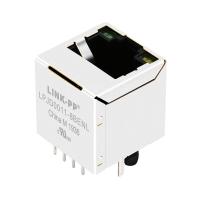 China LPJD0011-8BENL 10/100 Base-T RJ45 Vertical Connector With Integrated Magnetics Green/Yellow Led for sale