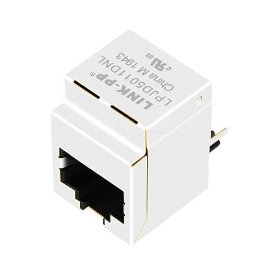 China LPJD5011DNL 10/100Base-T Vertical RJ45 Jack With Magnetics Without Leds for sale