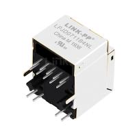 China Belfuse 1840417-4 Compatible LINK-PP LPJD0711B4NL 10/100/1000 Base-T Green&Yellow LED Vertical RJ45 Gigabit Ethernet for sale