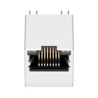 China Belfuse 1840417-4 Compatible LINK-PP LPJD0711B4NL 10/100/1000 Base-T Green&Yellow LED Vertical RJ45 Gigabit Ethernet for sale