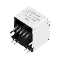 China Tyco 1840417 Compatible LINK-PP LPJD0711BDNL 10/100/1000 Base-T Yellow/Green LED Vertical RJ45 Network Socket for sale
