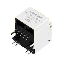 China Halo HFJV1-E1G41-L12RL Compatible LINK-PP LPJD4743BDNL 10/100/1000 Base-T Vertical Magnetic RJ45 Jack Yellow/Green LED for sale