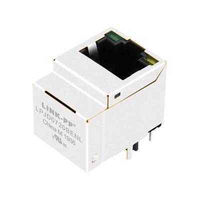 China WE 7499110120 Compatible LINK-PP LPJD0720BENL 10/100/1000 Base-T Yellow/Green LED Vertical MagneticRJ45 Jack for sale
