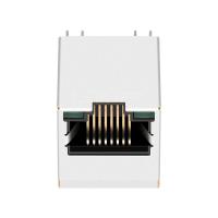 China WE 1840472-1 Compatible LINK-PP LPJD4711BFNL 10/100/1000 Base-T Green/Green LED Vertical RJ45 Female PCB Connector for sale