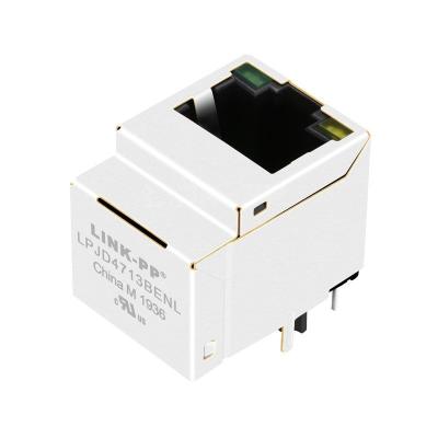 China Halo HFJV1-E1G01-L12RL Compatible LINK-PP LPJD4713BENL 10/100/1000 Base-T Green/Yellow LED Vertical Industrial RJ45 Ethernet Connector for sale