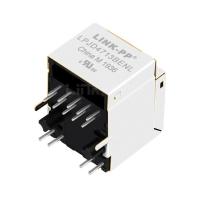 China Halo HFJV1-E1G01-L12RL Compatible LINK-PP LPJD4713BENL 10/100/1000 Base-T Green/Yellow LED Vertical Industrial RJ45 Ethernet Connector for sale