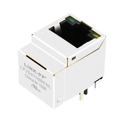 China Tyco 1840459 Compatible LINK-PP LPJD4709BENL 100/1000 Base-T Green/Yellow Led Vertical RJ45 Ethernet FastJacks for sale